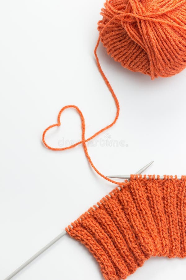 Knitting stock image. Image of bright, handmade, heart - 34097115