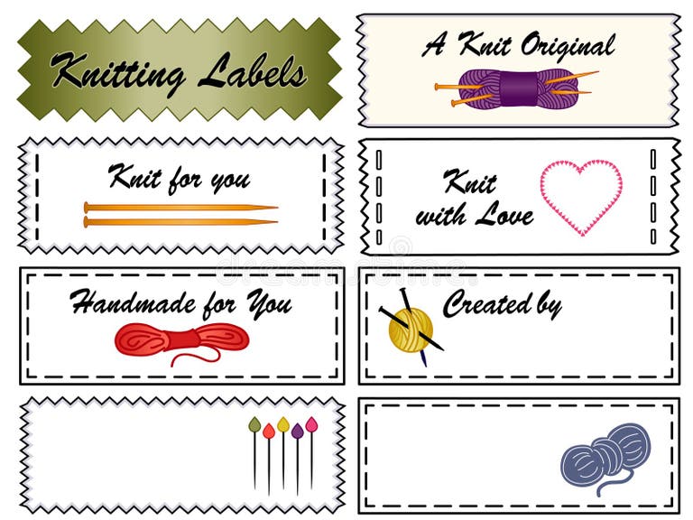Handmade Knitting Labels Stock Illustrations – 403 Handmade Knitting ...