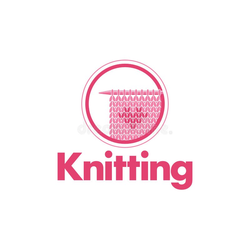 Knitting Logo or Symbol for Handmade Things. Wool Yarns, Knitting ...