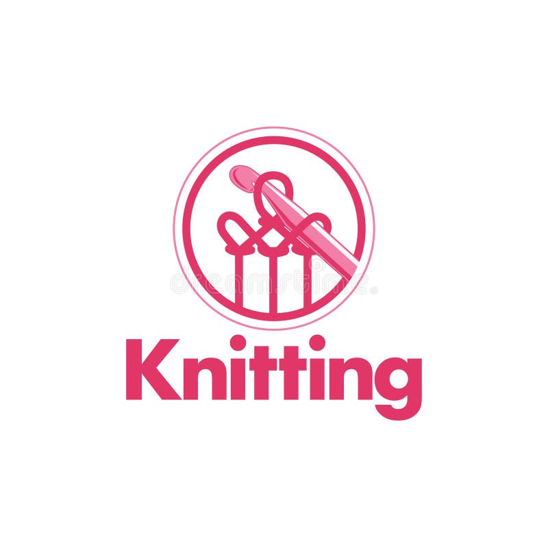 Knitting logo template stock illustration. Illustration of logo - 347325233