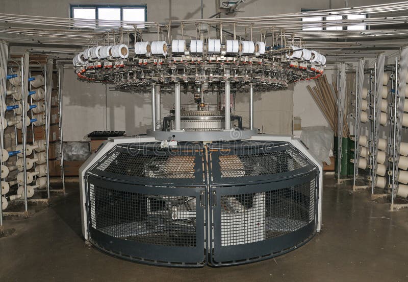 Knitting machine stock photo. Image of factory, fibers - 12428854