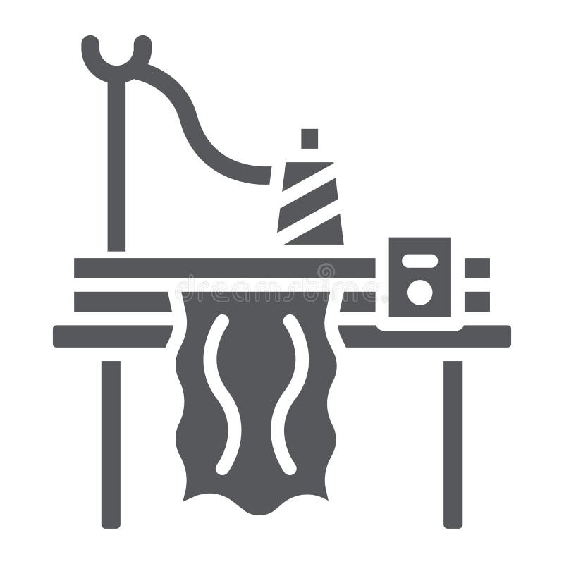 Knitting Machine Line Icon, Embroidery and Sew, Sewing Machine Sign ...