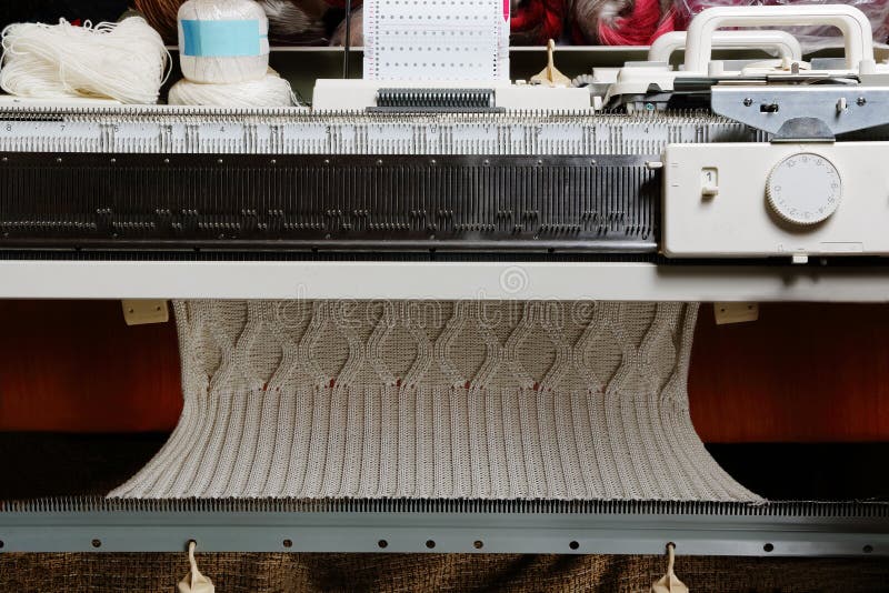 Knitting machine stock photo. Image of metal, material - 65025730
