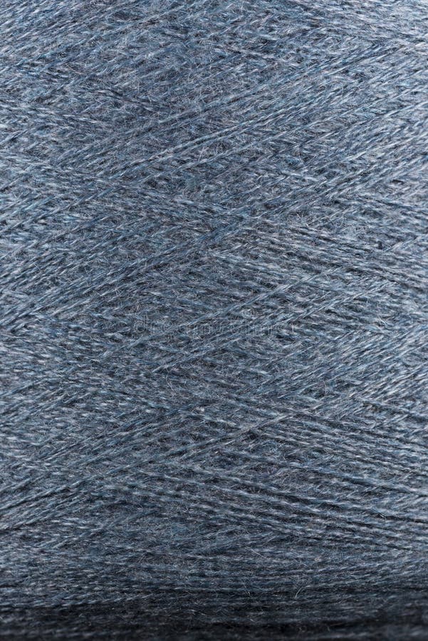 Blue Wool Thread Spool Macro Close Up Stock Image - Image of material ...