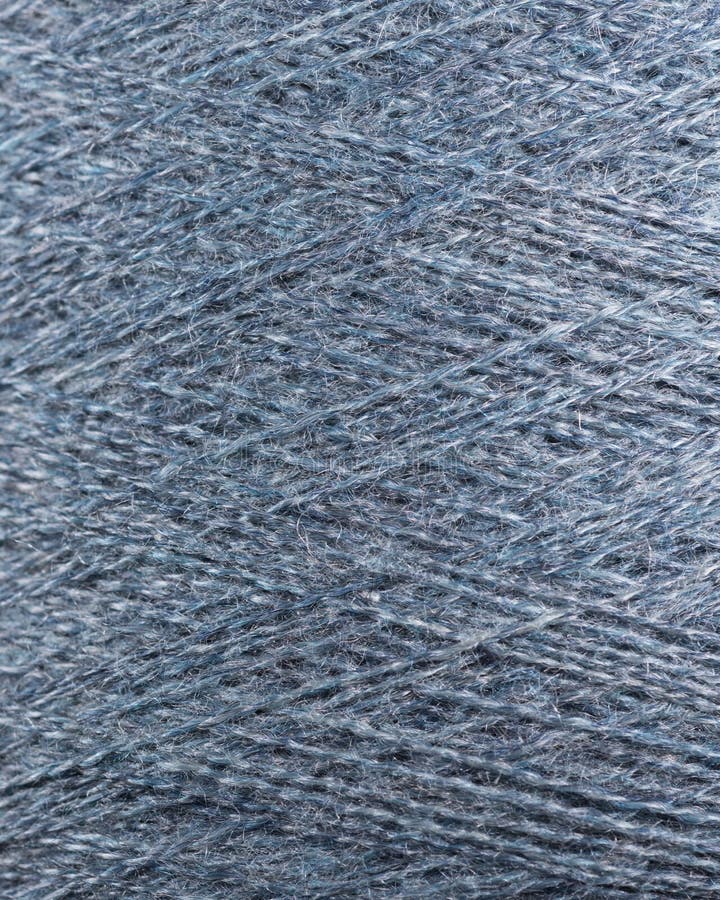 Blue Wool Thread Spool Macro Close Up Stock Image - Image of materials ...