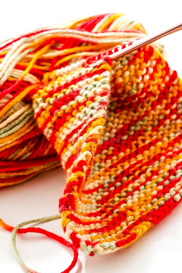 Knitting stock image. Image of knitwork, wool, loop, white - 34489643