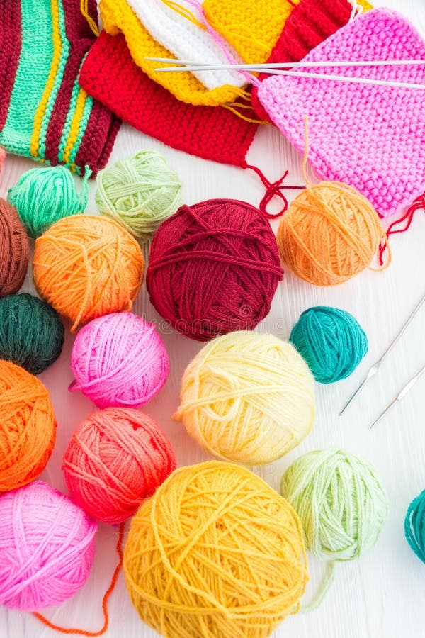 Knitting Needles with a Ball Stock Photo - Image of spokes, needle ...
