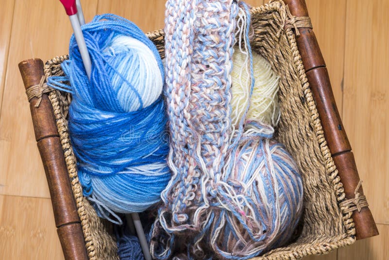 Knitting Needles with the Use of Wool Stock Photo - Image of pattern ...