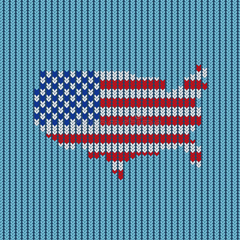 Knitting Pattern American Flag Stock Vector - Illustration of american ...