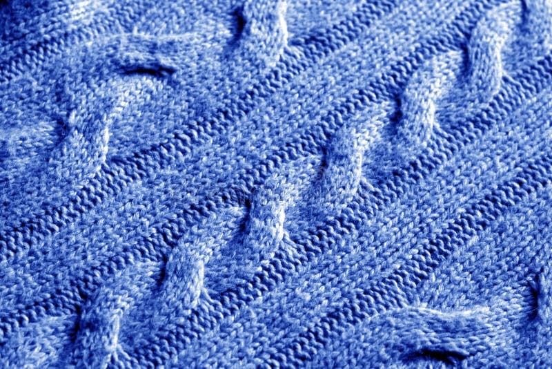 Knitting Pattern with Blur Effect in Navy Blue Color. Stock Image ...