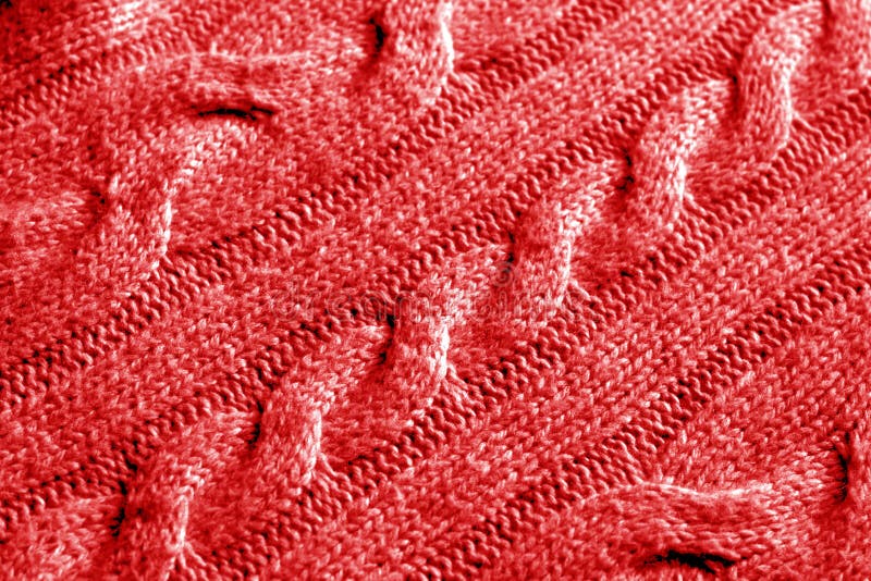 Knitting Pattern in Red Color. Stock Image - Image of detail, knitwear ...