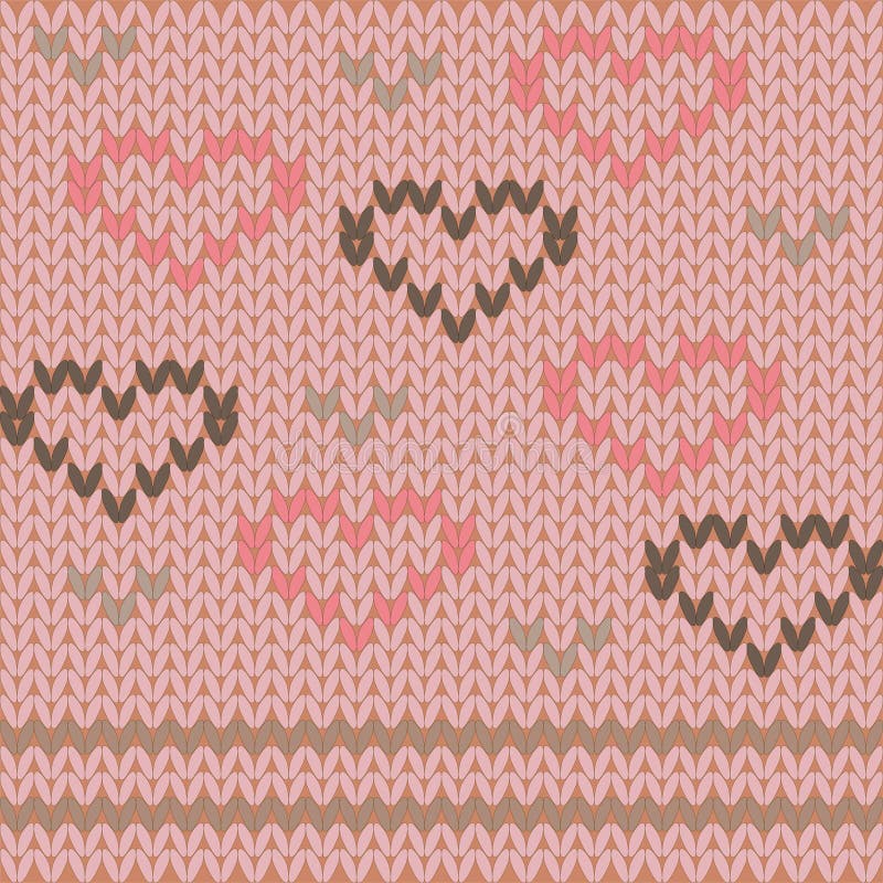 Knitting Pattern Vector Illustration Stock Vector - Illustration of ...