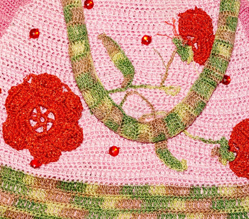 Knitting Patterns. Handmade Stock Image - Image of fabric, effect: 44773133