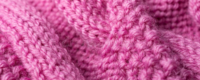 Knitting Project of Pink Wool Sweater in Progress. Stock Photo - Image ...
