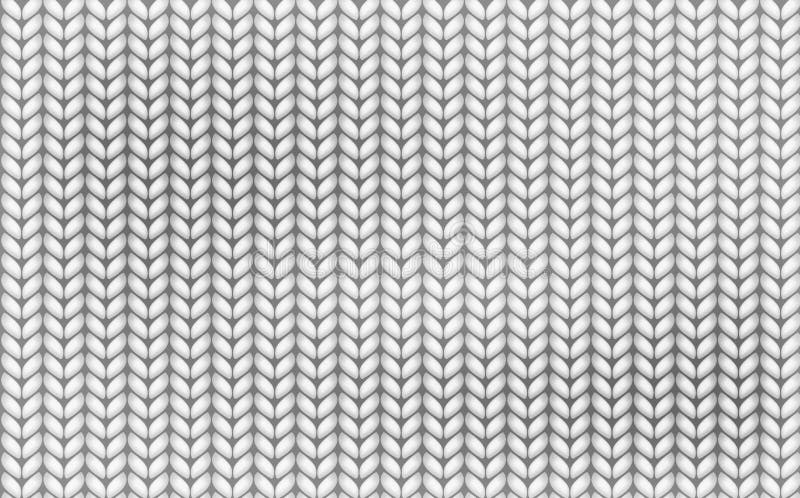 Knitting Realistic Texture Seamless Pattern. White and Gray Realistic ...