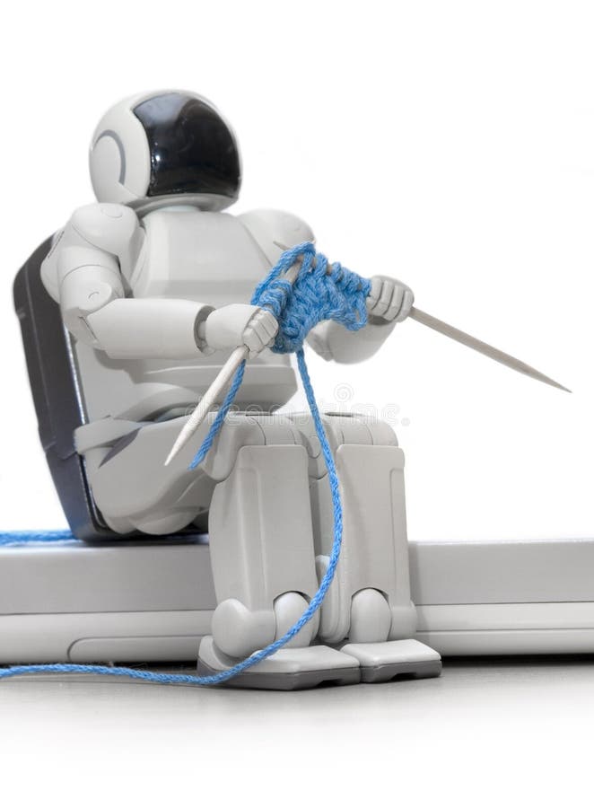Robot stock photo. Image of yarn, artificial, isolated - 2414396