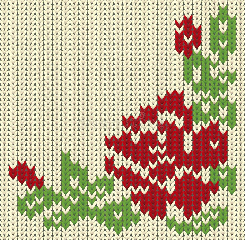 Knitting rose flower stock vector. Illustration of knitted - 86421330