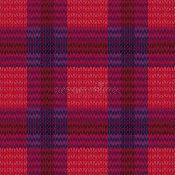 Knitting Seamless Checkered Pattern Stock Vector - Illustration of ...