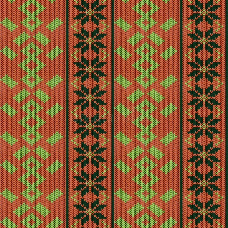 Knitting Seamless Ornate Pattern Stock Vector - Illustration of ...