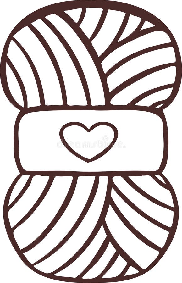 Knitting Sewing Symbols Thread Yarn Skein Needlework Icon Vector Stock ...