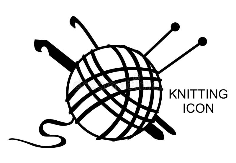 Knitting symbol icon stock vector. Illustration of knitting - 105144192