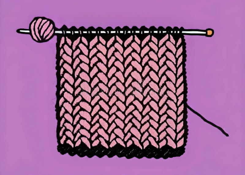 Knitting Techniques Creative Wool Patterns Pink Yarn Crafting Stock ...