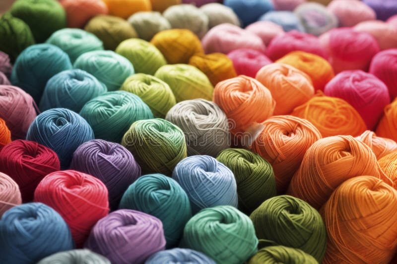 Knitting Threads. Factory of Knitting Threads Stock Illustration ...