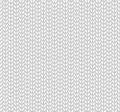 Knitting Vector Pattern. Vector Texture Seamless Pattern. White Knit Texture Seamless Pattern ...
