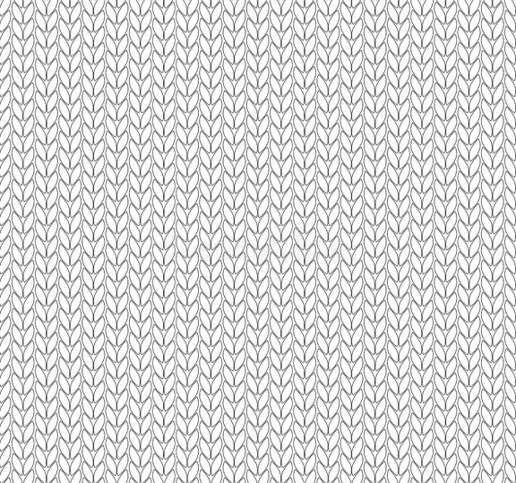 Knitting Vector Pattern. Vector Texture Seamless Pattern. White Knit Texture Seamless Pattern ...