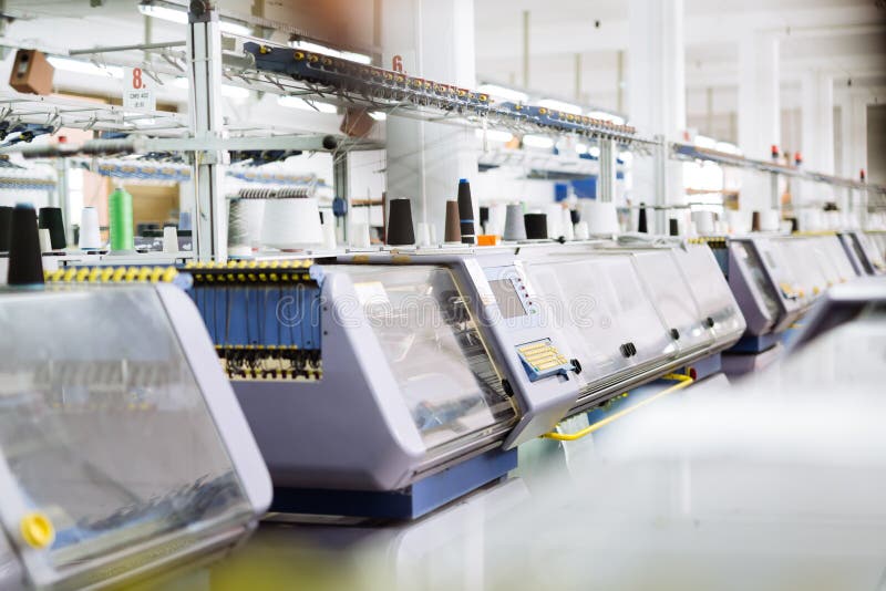Knitting and Weaving Machines Stock Image - Image of bobbin, design ...
