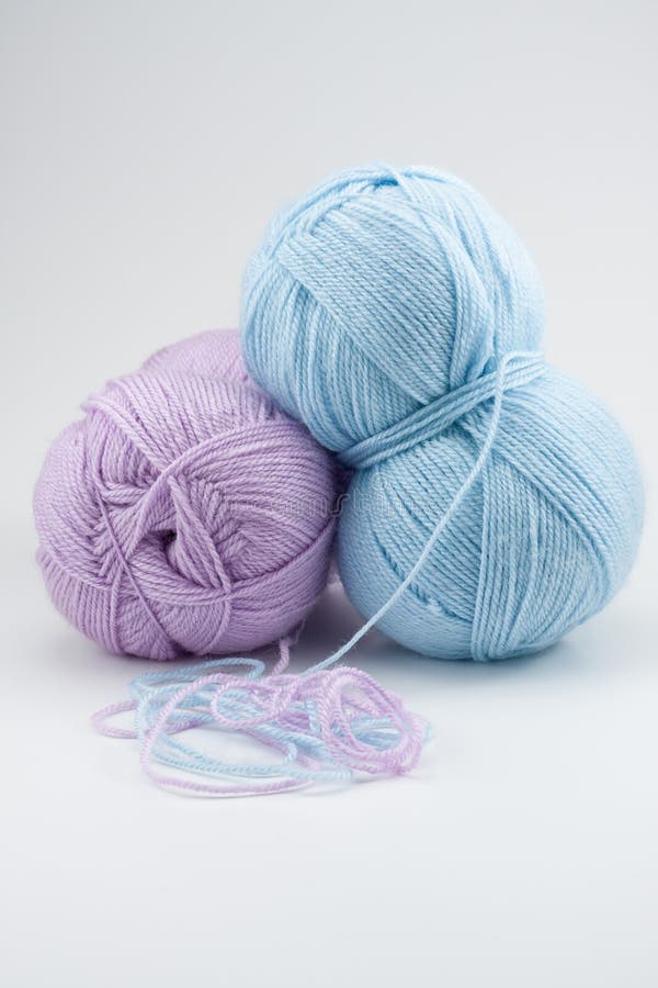 Knitting wool stock image. Image of crafts, indoor, blue - 26906195