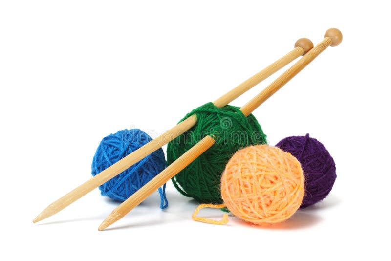 Wool and needles stock image. Image of needle, soft, textile - 37373407