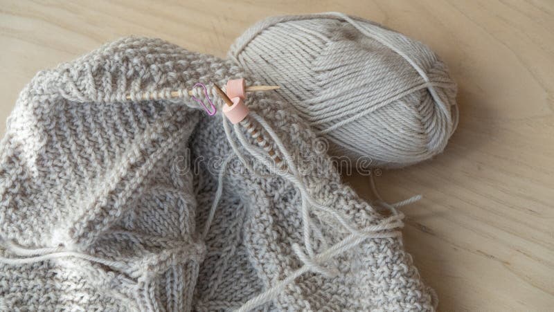 Knitting wool and sticks stock photo. Image of textile - 270870946