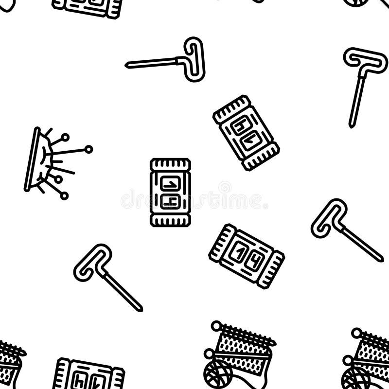 Knitting Wool Textile Knit Vector Seamless Pattern Stock Vector ...