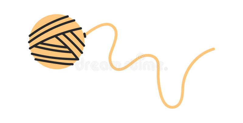 Knitting Yarn Ball Cartoon Element Stock Vector - Illustration of ...