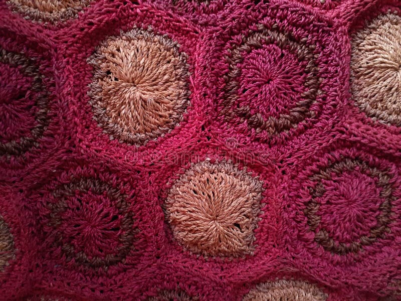 Knitting Yarn with Color Combinations into a Nice Pattern Stock Photo ...