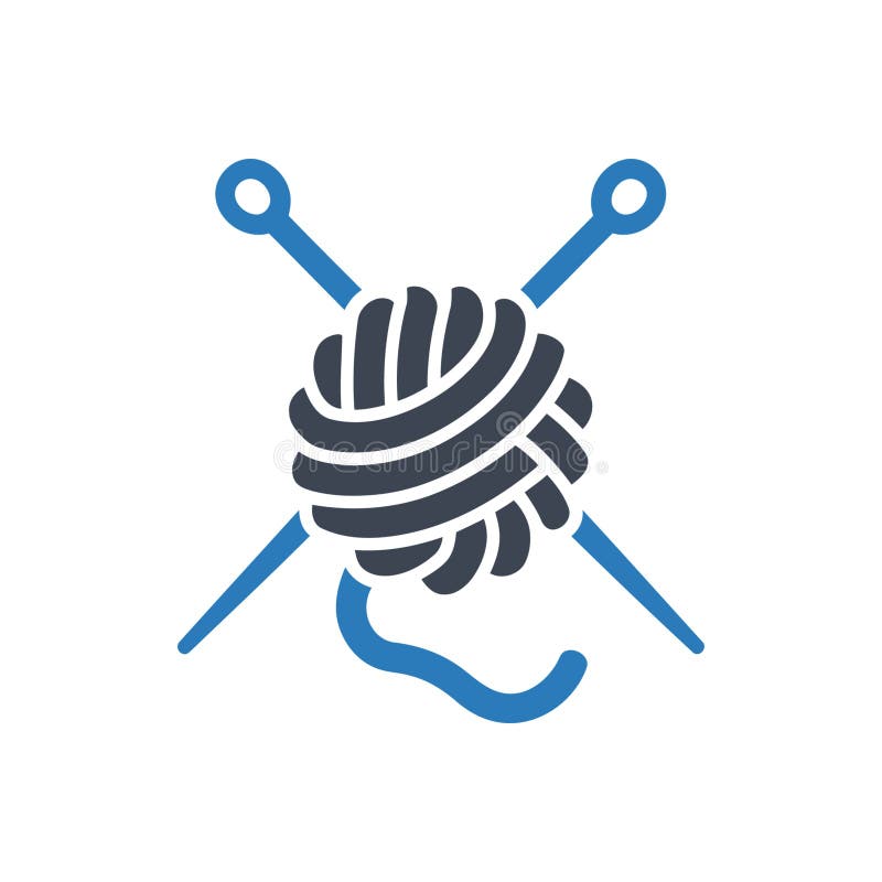 Knitting Yarn Needles Icon stock vector. Illustration of needles ...