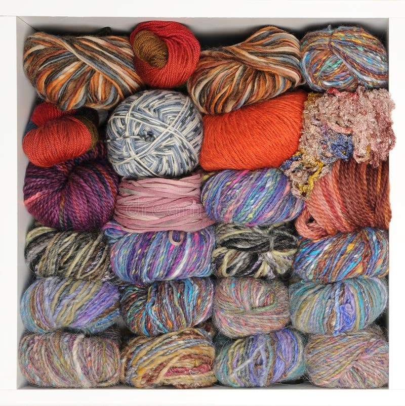 Knitting in a yarn shop stock image. Image of dyed, fibers - 29529697