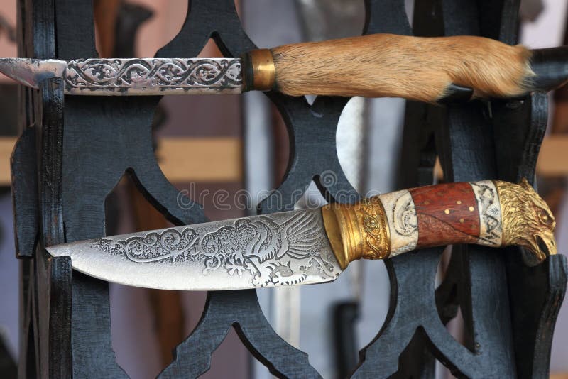 Knives and axe stock photo. Image of knife, trade, arts - 77220886