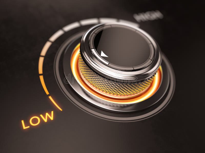 Knob Button on the Low Position Stock Illustration - Illustration of ...