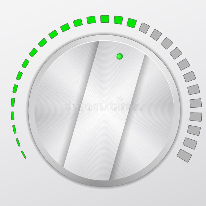 Vector volume control knob stock vector. Illustration of icon - 34981927