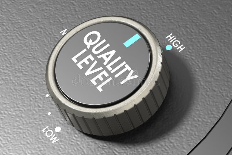 Knob Indicate To High Quality Level Stock Image - Image of indicate ...