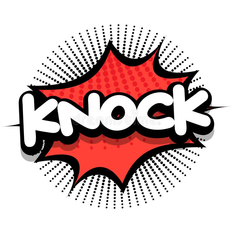 Knock Comic Book Explosion Bubble Vector Illustration Stock Vector ...