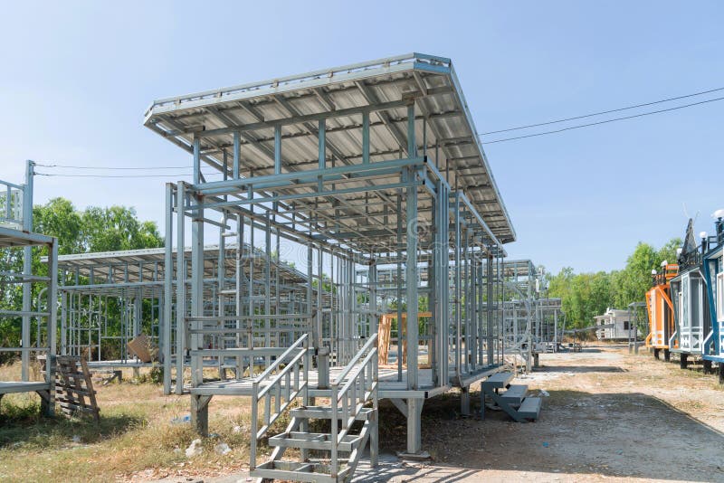 Knock Down House Structures As Under Construction, Stock Image - Image ...