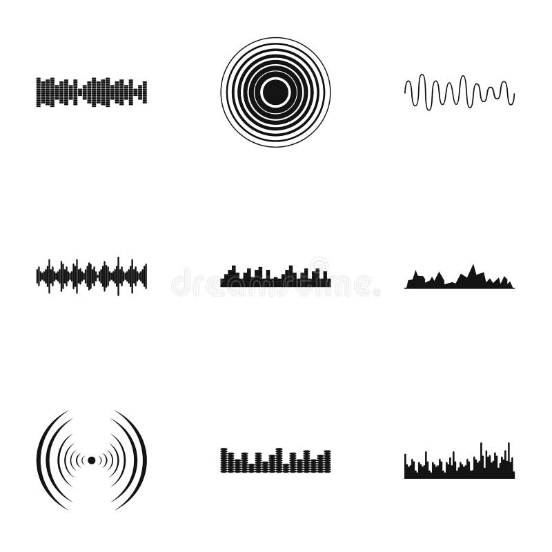 Knock Icons Set, Simple Style Stock Illustration - Illustration of ...