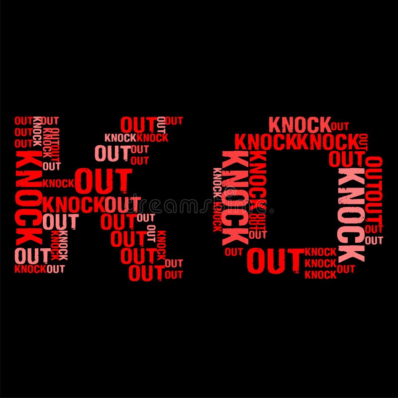 Knock Out Black BG stock vector. Illustration of design - 97153938
