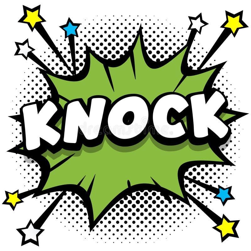 Knock Pop Art Comic Speech Bubbles Book Sound Effects Stock Vector ...