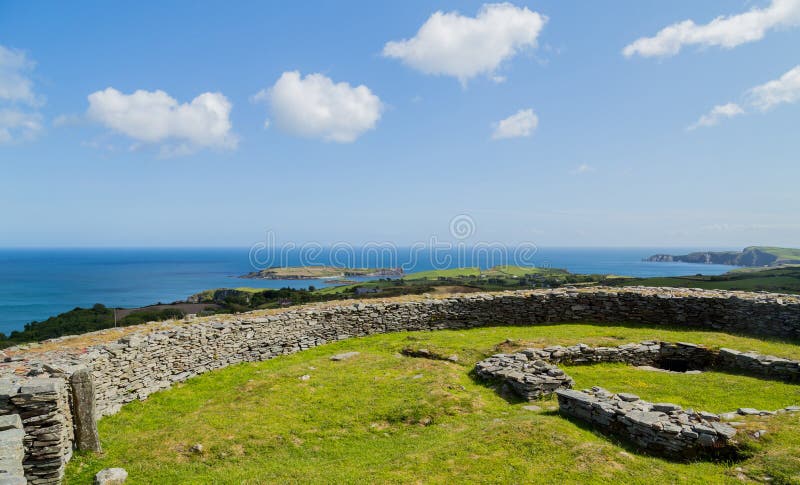 Knockdrum Circular Stone Fort Stock Image - Image of travel, view ...