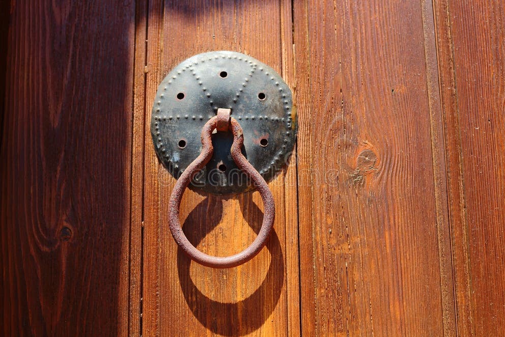 Knocker stock image. Image of entering, call, exit, orange - 56531101