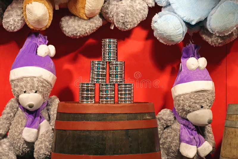 Shooting tin cans stock photo. Image of holes, accuracy - 22640958